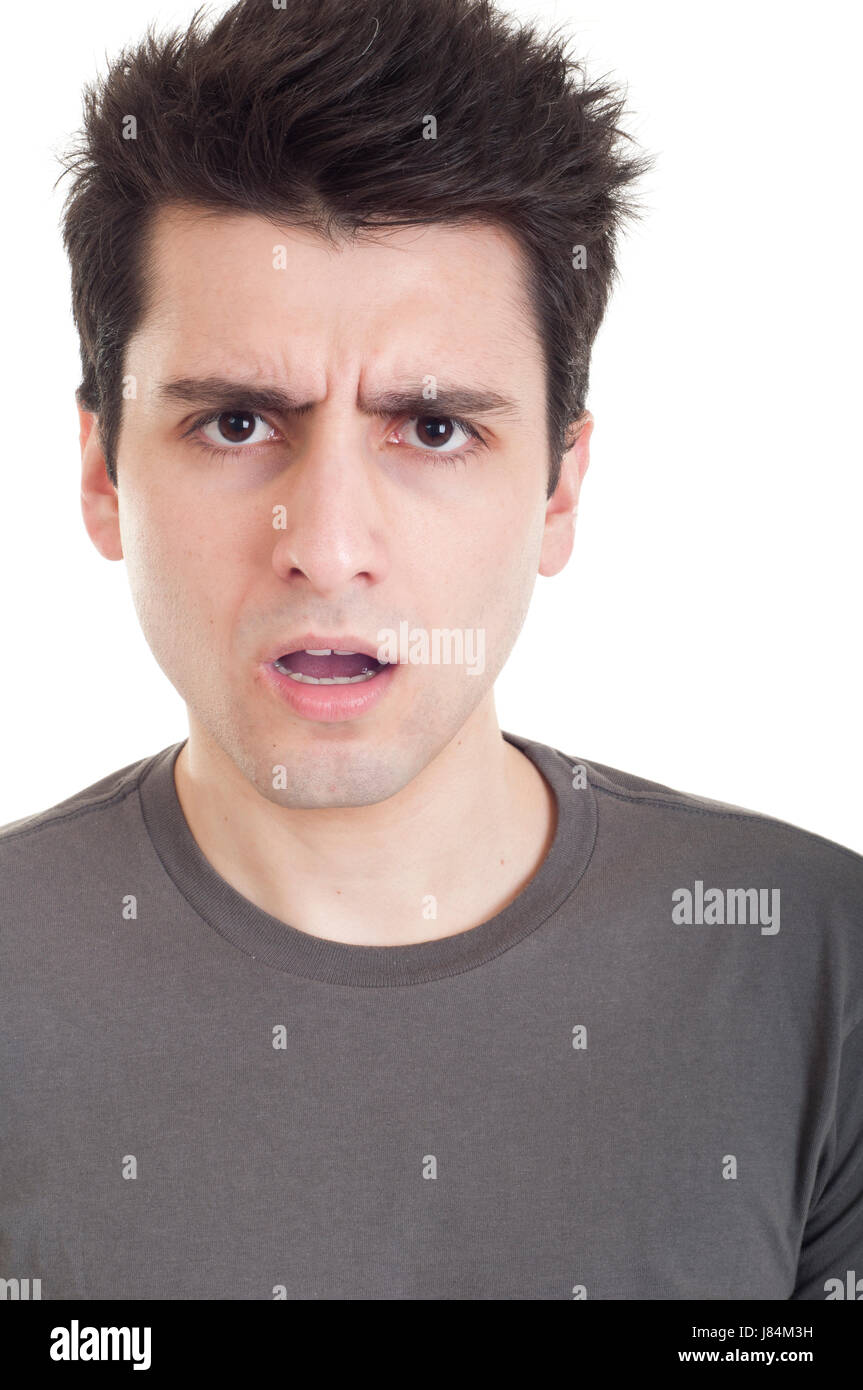 guy isolated male masculine expression doubt confused man guy isolated ...