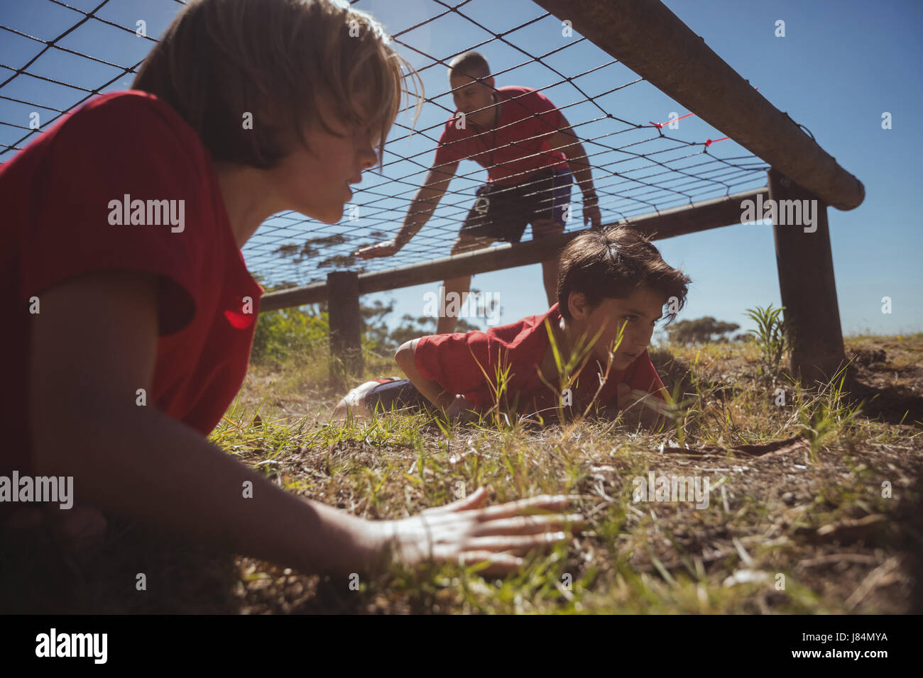 Crawling under net hi-res stock photography and images - Alamy