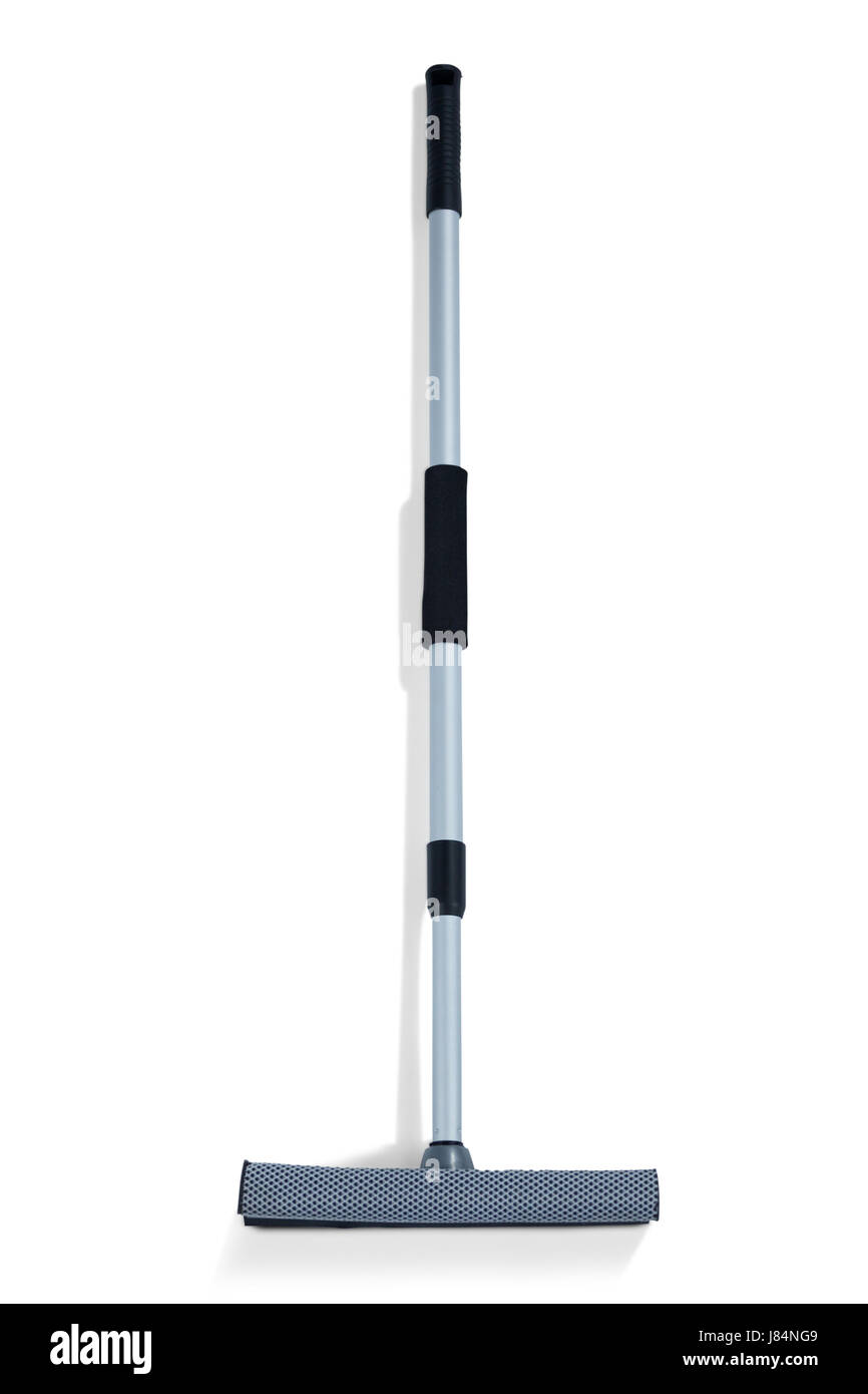 Close-up of squeegee mop on white background Stock Photo - Alamy