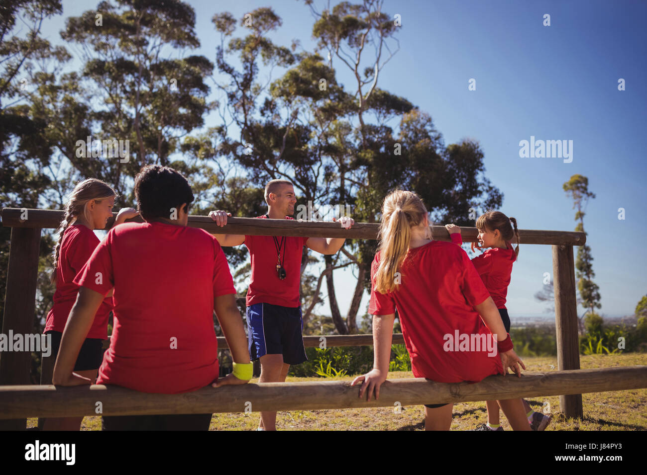 Kids Wooden Obstacle Course High Resolution Stock Photography and ...