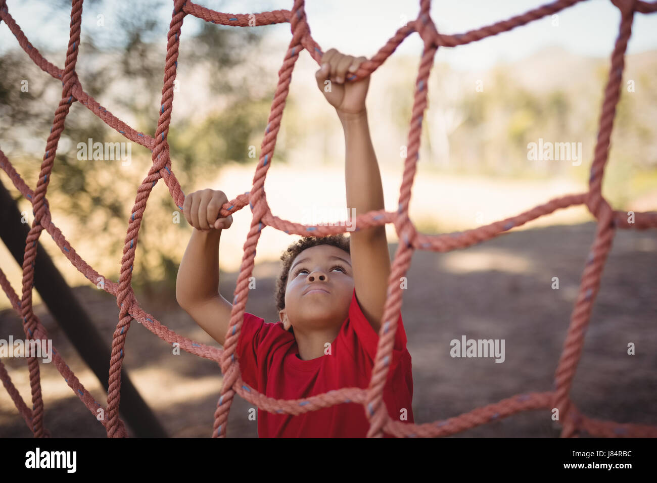 Child obstacle race determination hi-res stock photography and images ...