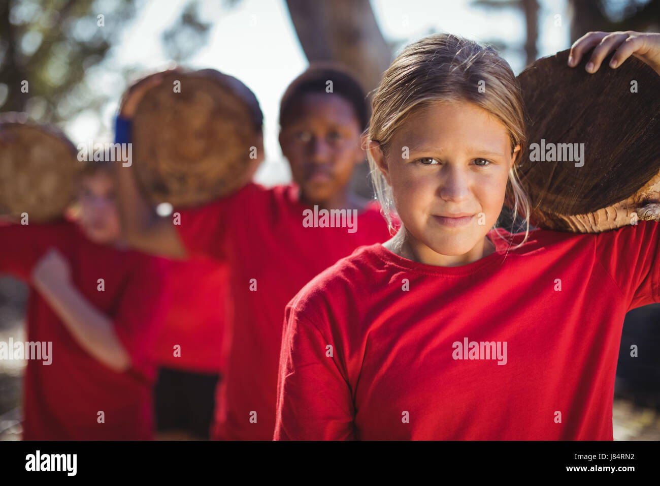 Kids wooden obstacle course hi-res stock photography and images - Alamy