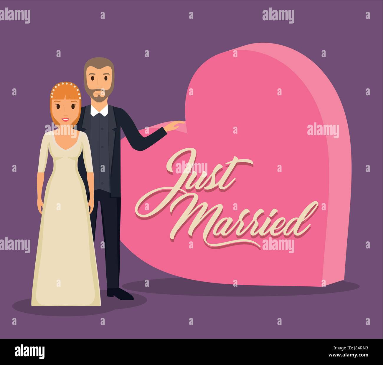 just married couple Stock Vector Image & Art - Alamy