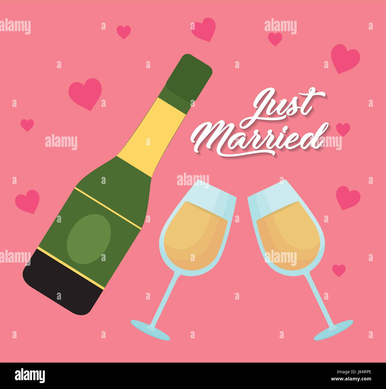 just married design Stock Vector Image & Art - Alamy