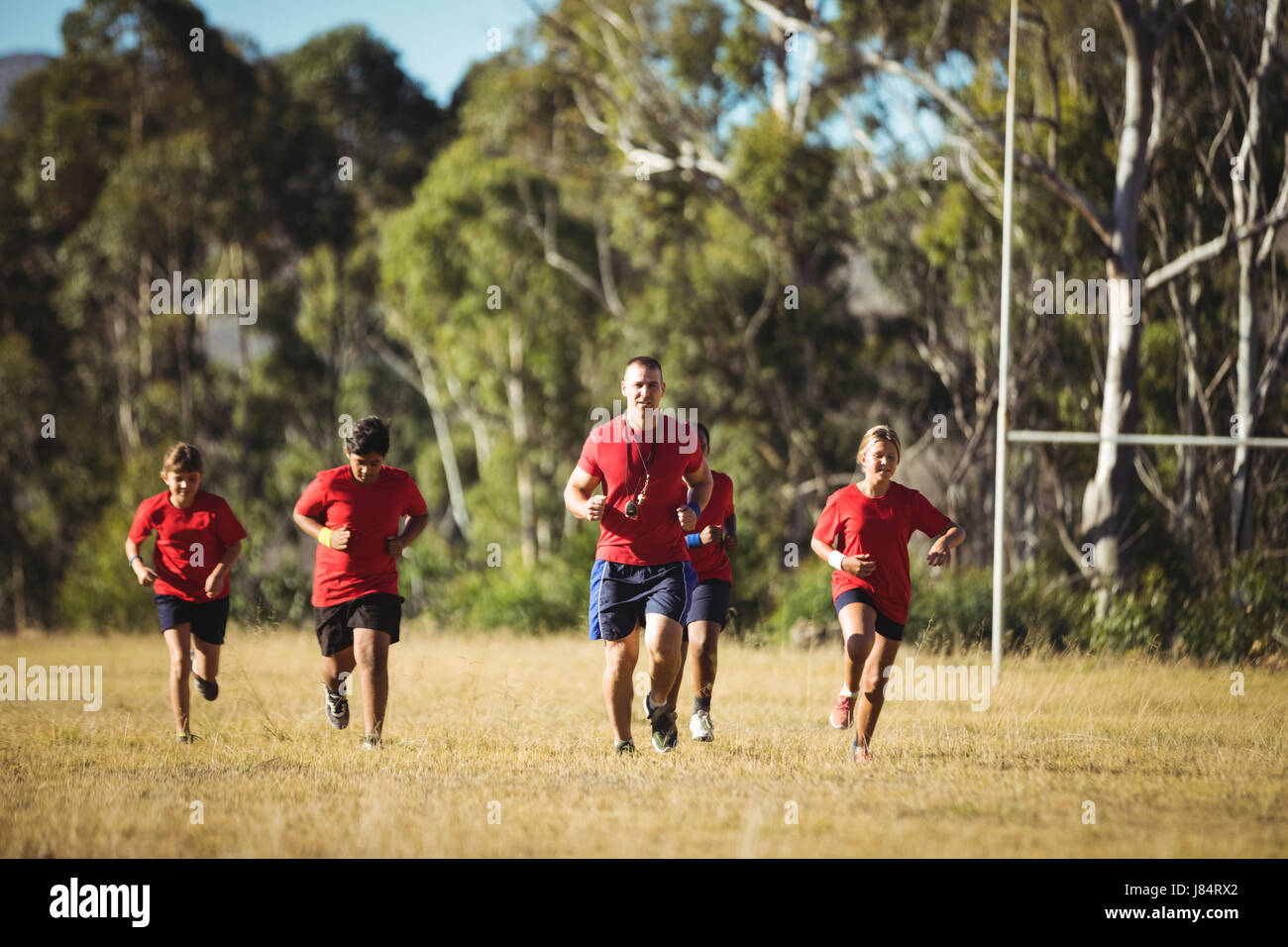 Trainer training kids in boot hi-res stock photography and images - Alamy