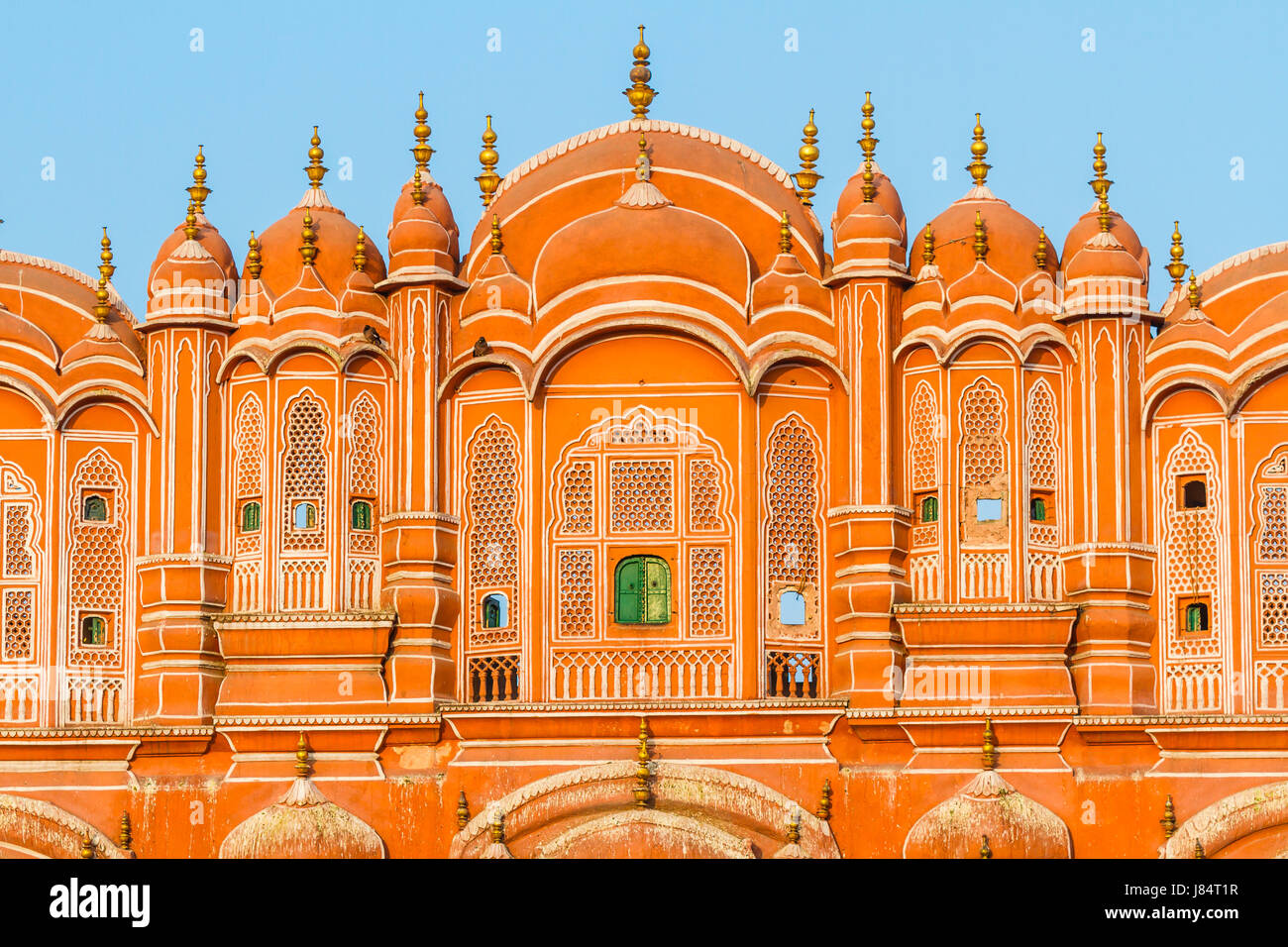 Architectural Detail on the Hawa Mahal - Palace of the Winds, Jaipur ...