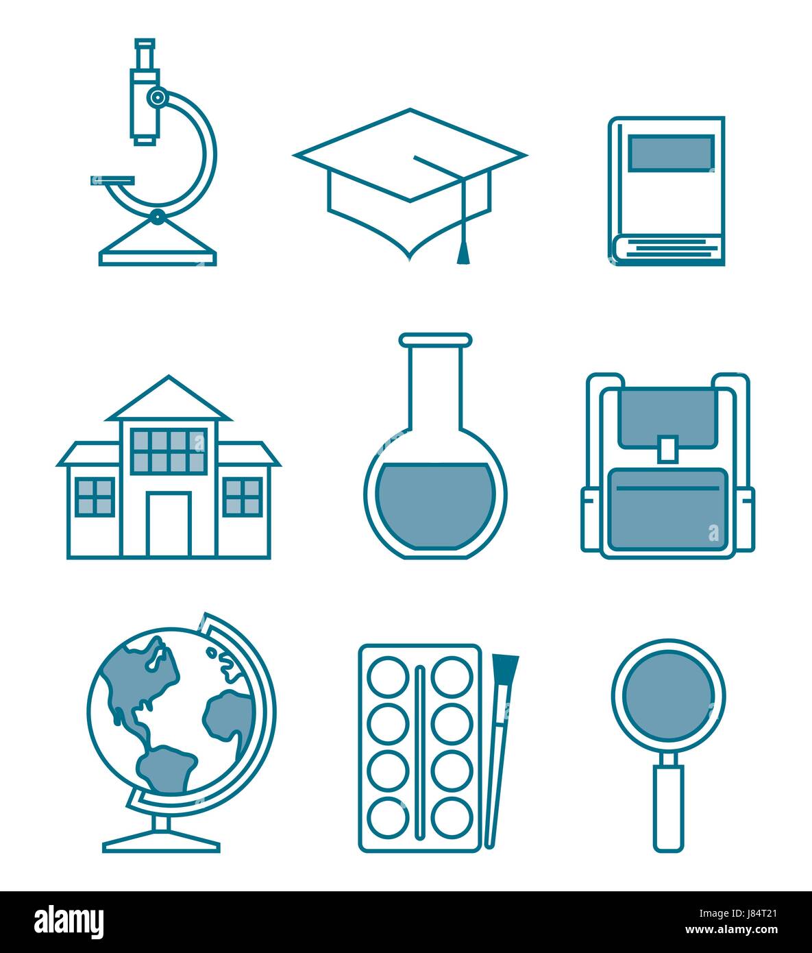 school related icons Stock Vector Image & Art - Alamy