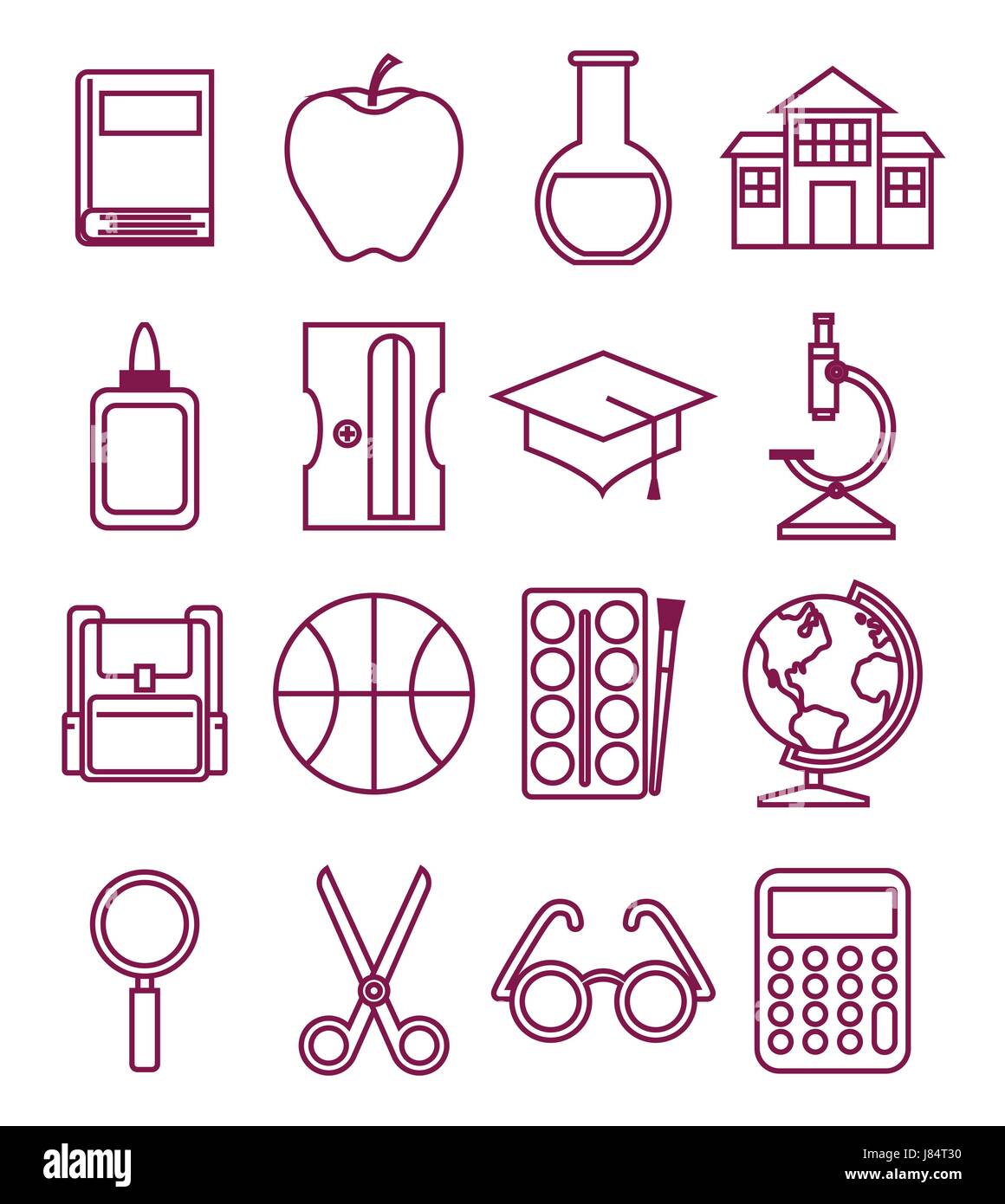 school related icons Stock Vector Image & Art - Alamy
