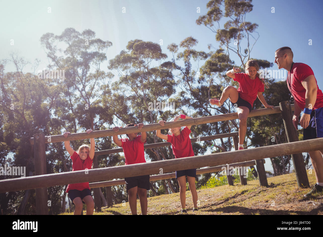 Kids Wooden Obstacle Course High Resolution Stock Photography and ...
