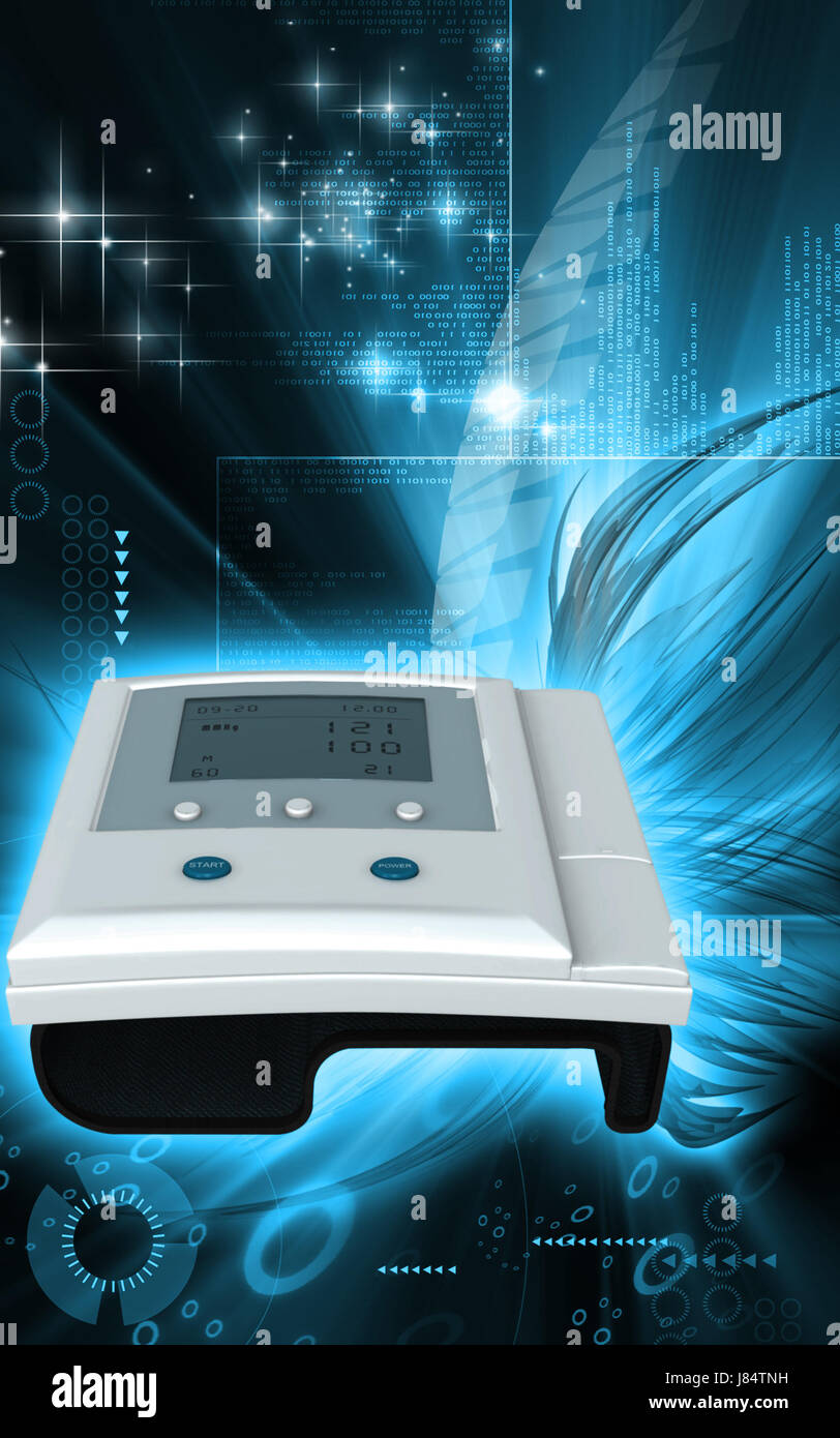 blue medicinally medical graphics colour illustration monitor hospital ...