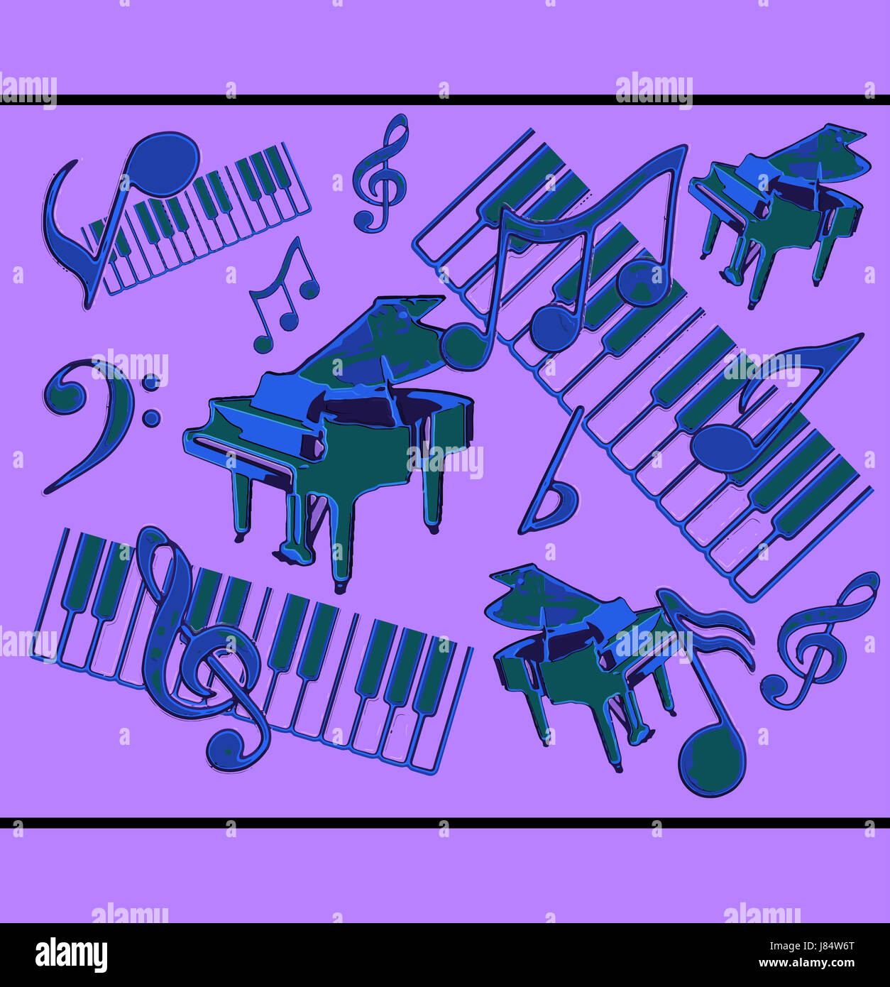 concert music poster piano notes advertise adverts wooing concerto blue ...