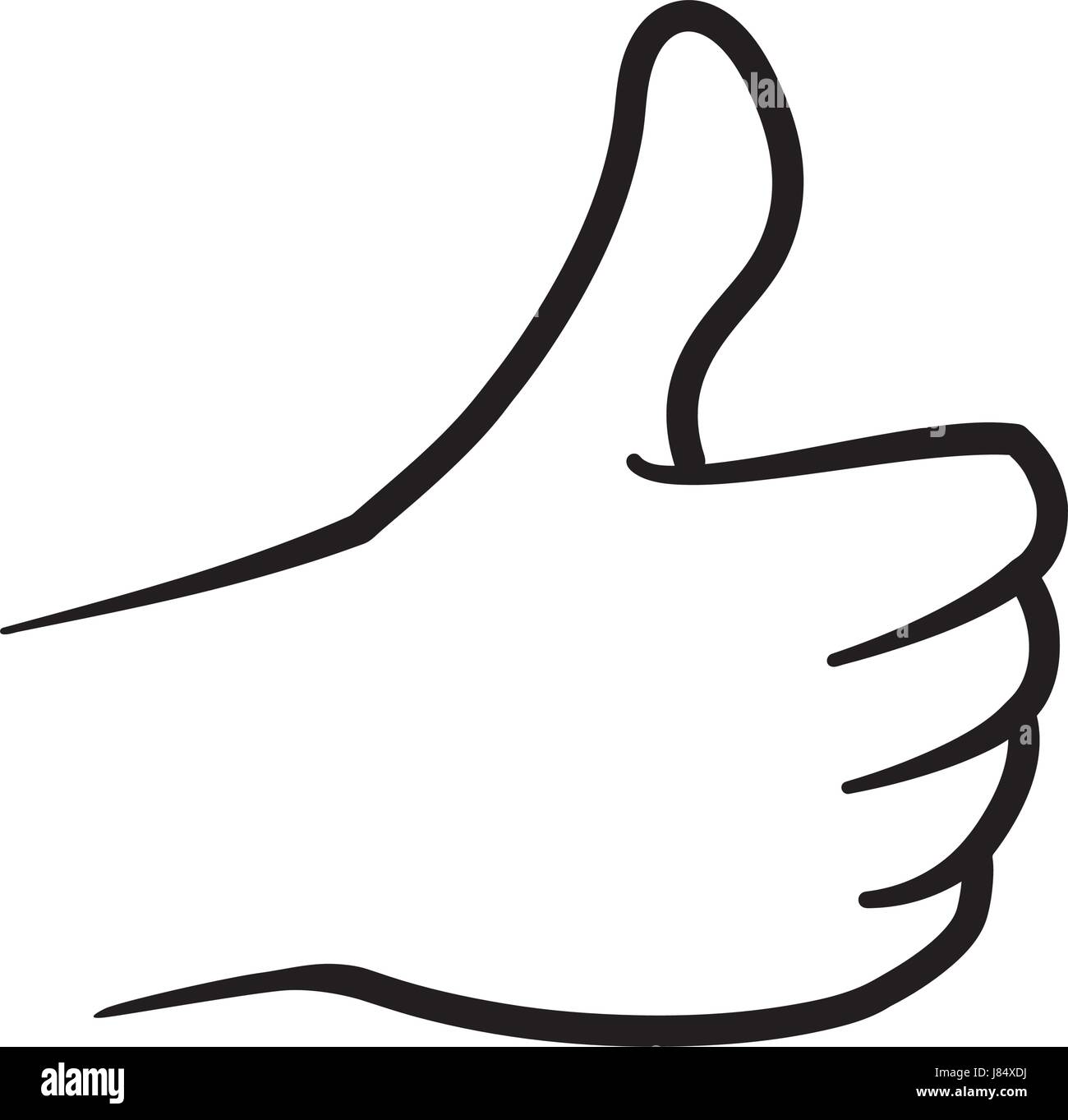 thumb up gesture line icon Stock Vector Image & Art - Alamy