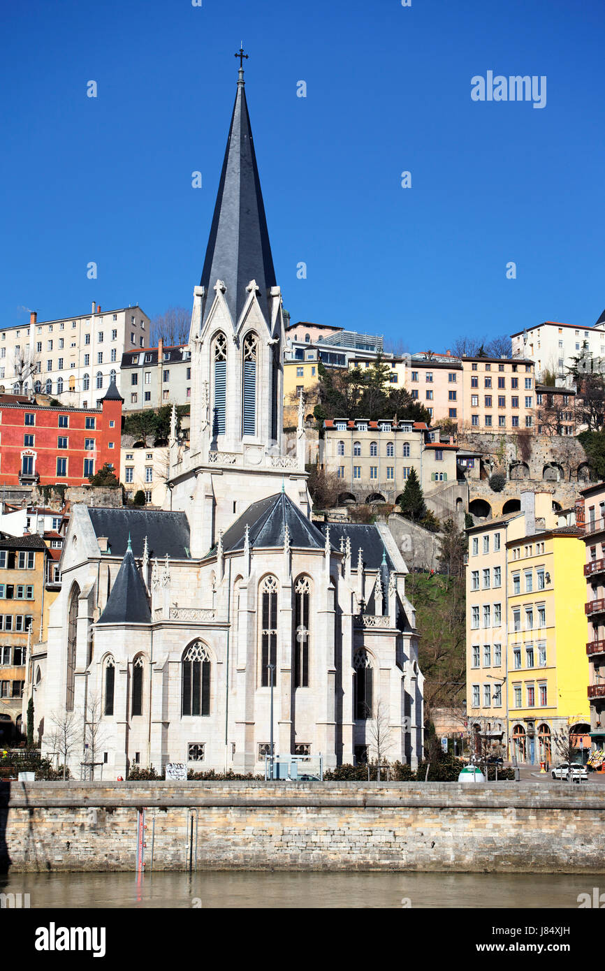 religion church city town france blue house building church city town ...