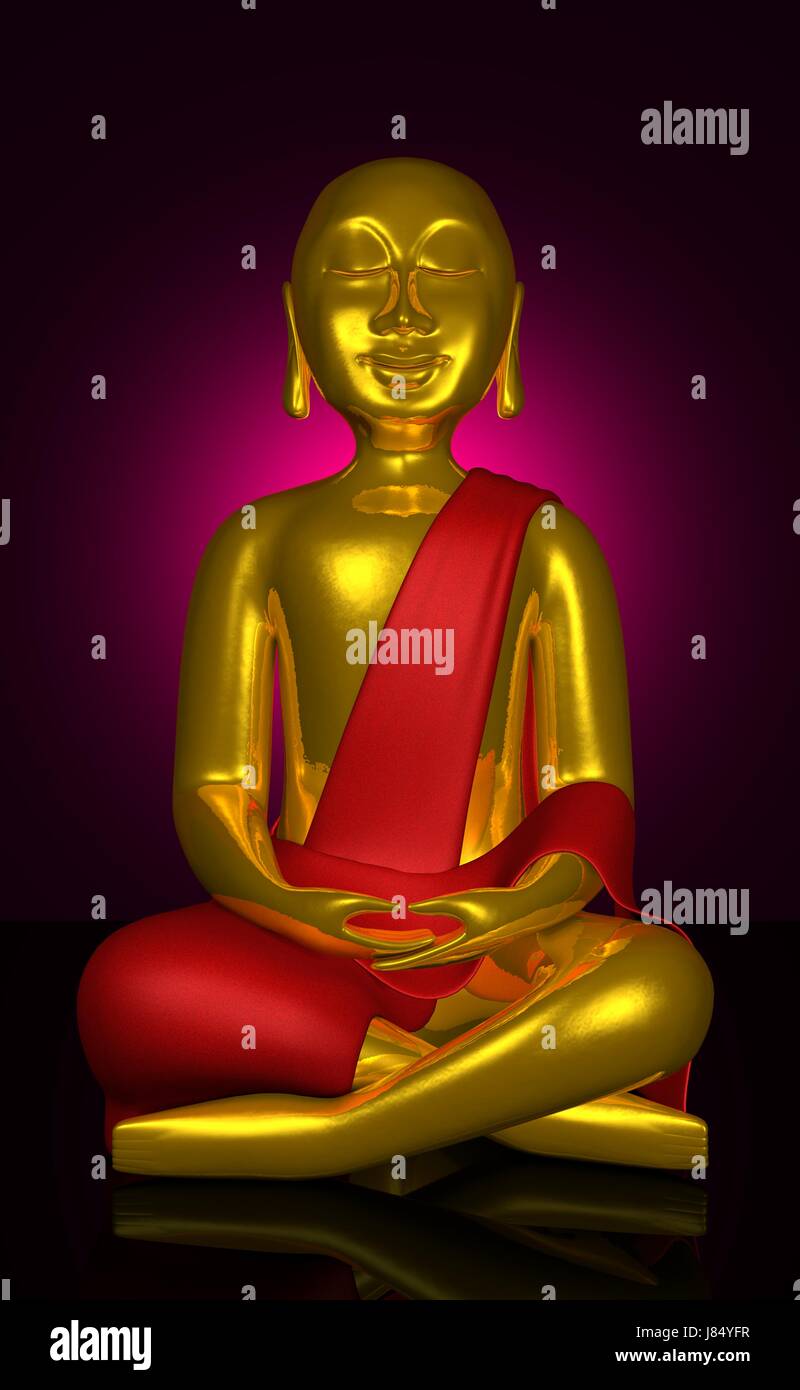 Buddhism pictogram gold hi-res stock photography and images - Alamy