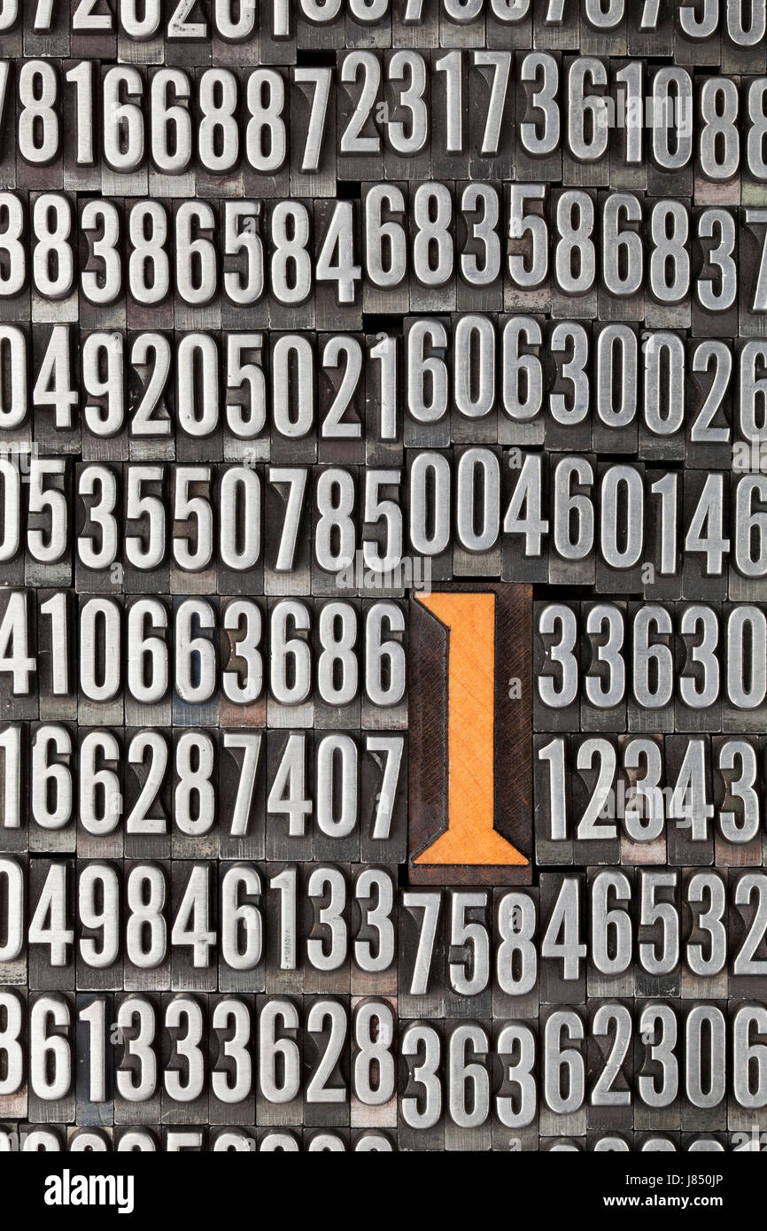 one letterpress abstract retro number backdrop background type model ...