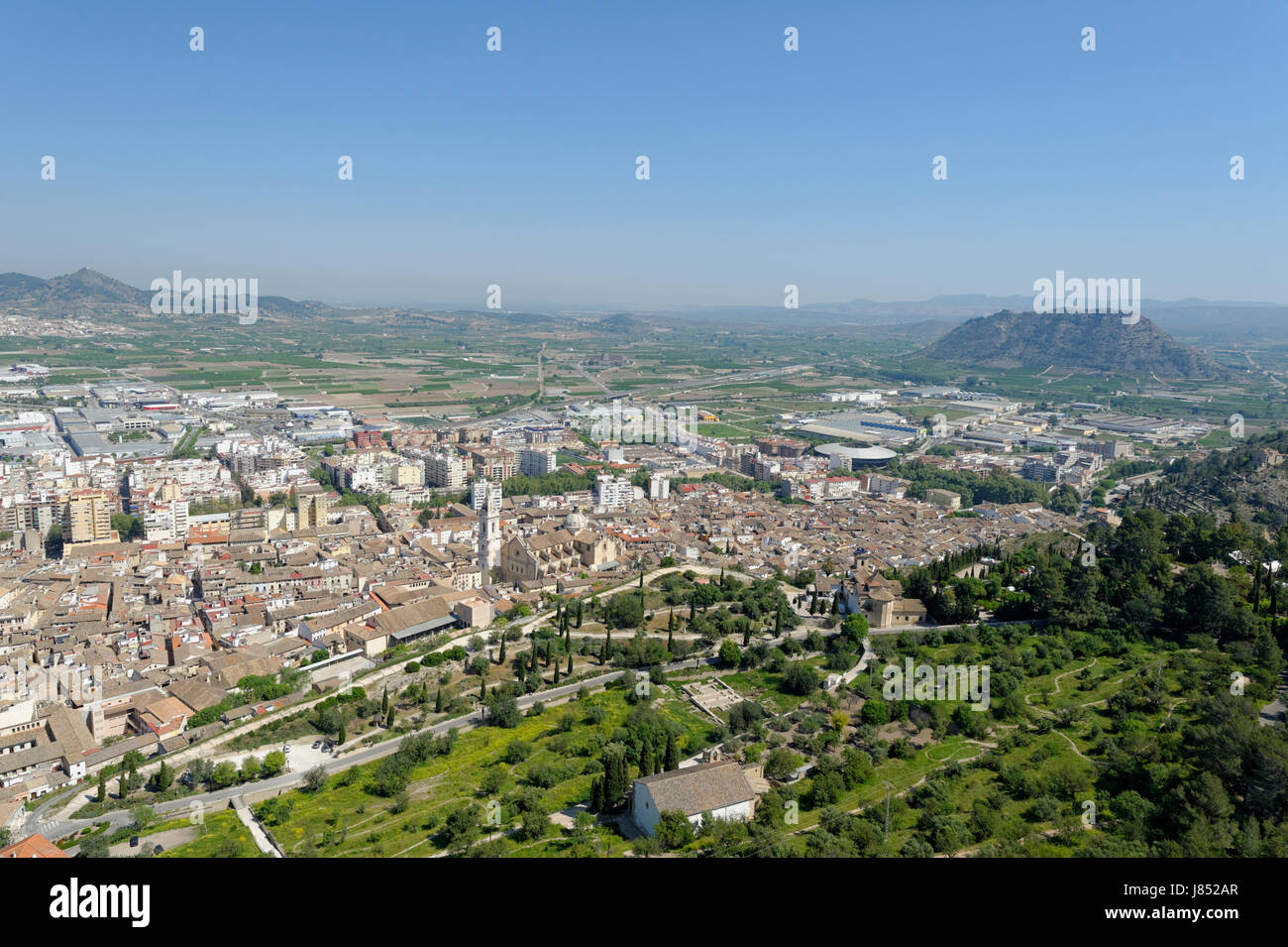 A view from the Castle of Xativa, Valencia, Spain Stock Photo - Alamy