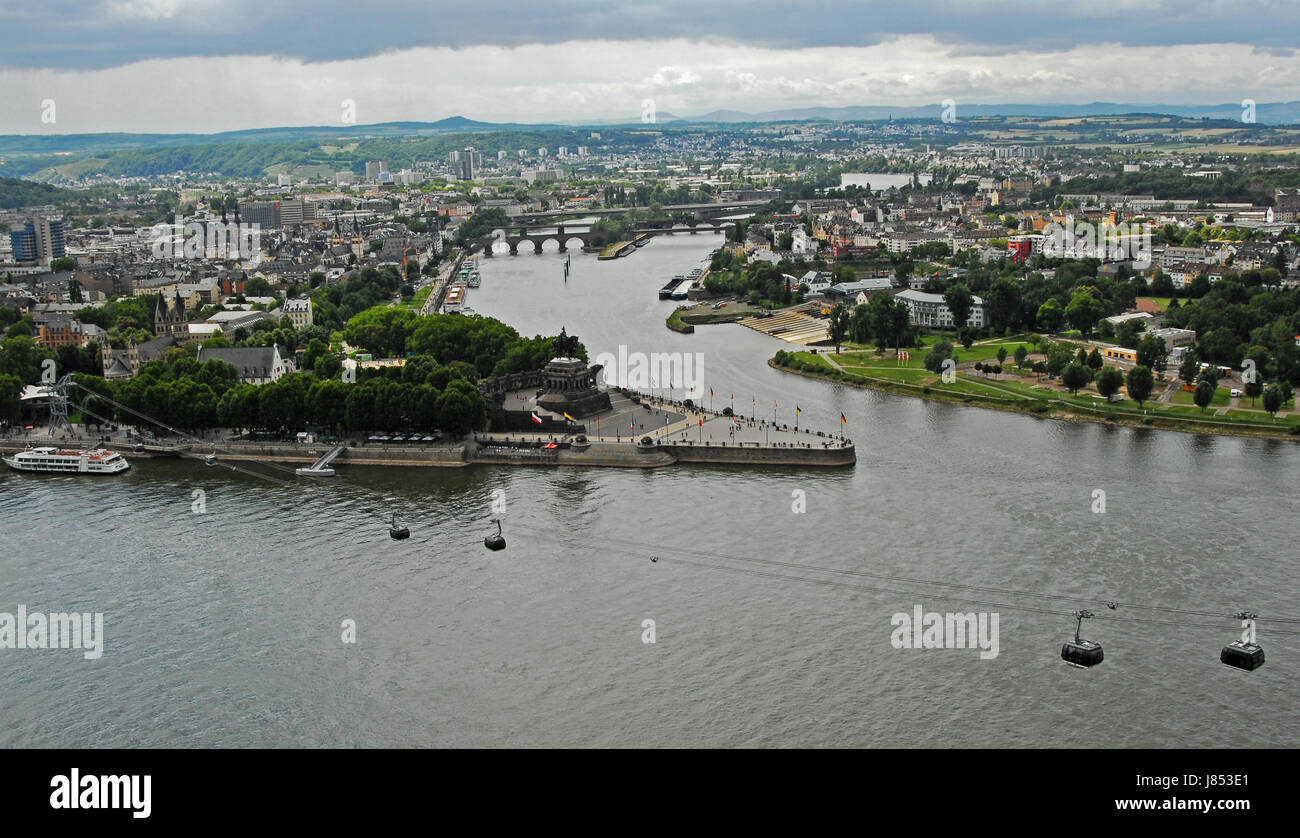 Monument kaiser wilhelm deutsches eck hi-res stock photography and ...