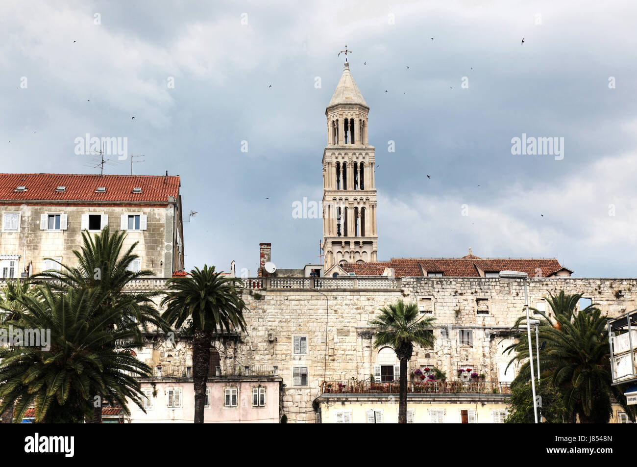 cathedral old town croatia saint grit tower cellar mausoleum emblem ...