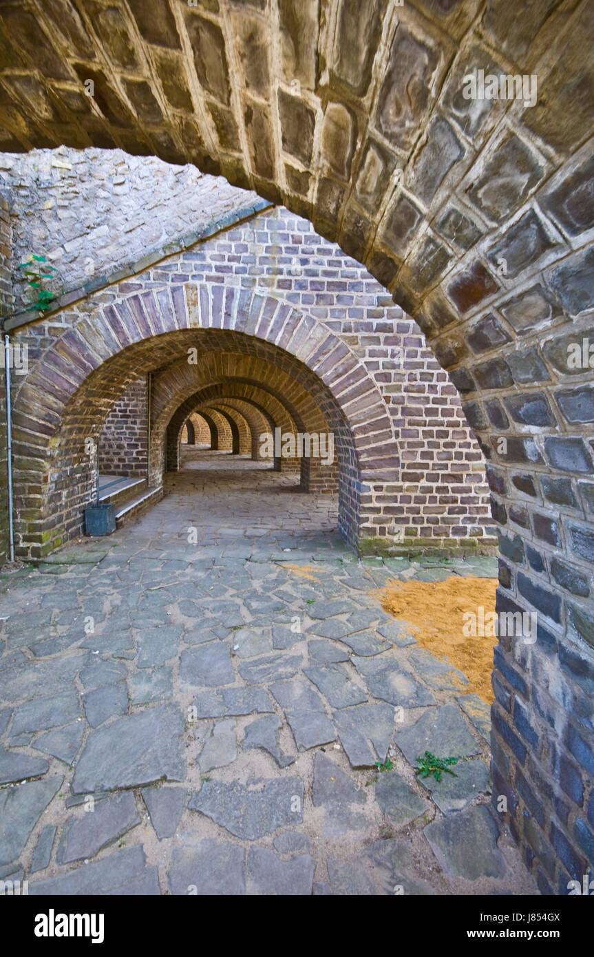 corridor stone arch pavement germany german federal republic ruins ...