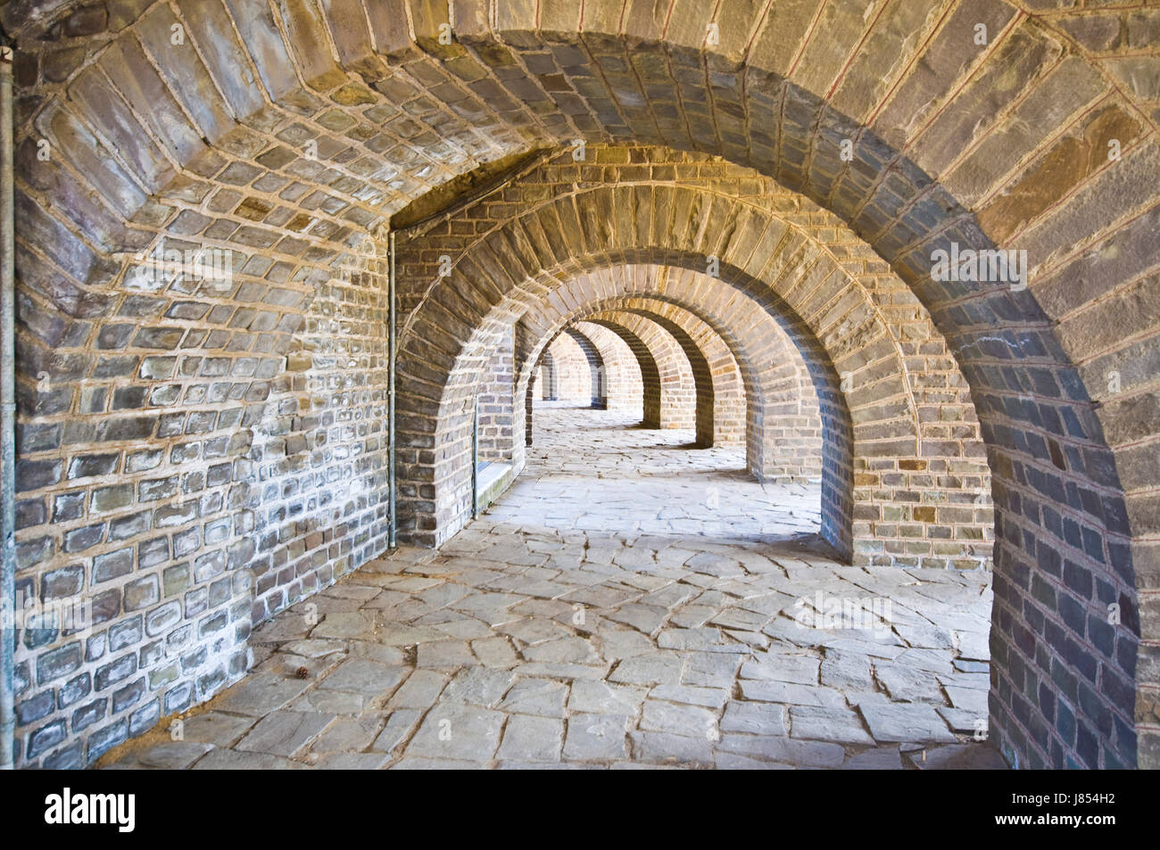 corridor stone arch pavement germany german federal republic ruins ...