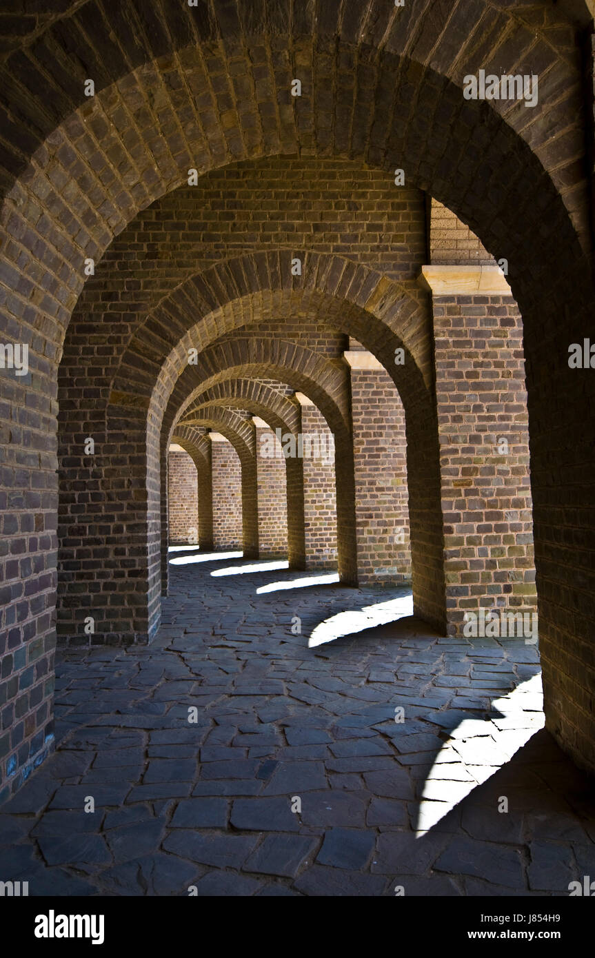 corridor stone arch pavement germany german federal republic ruins ...