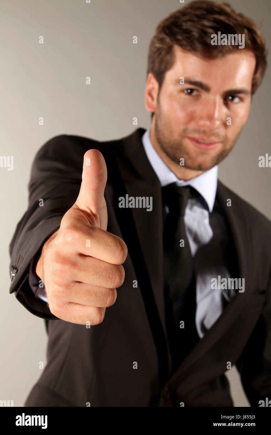 man with thumbs up Stock Photo - Alamy