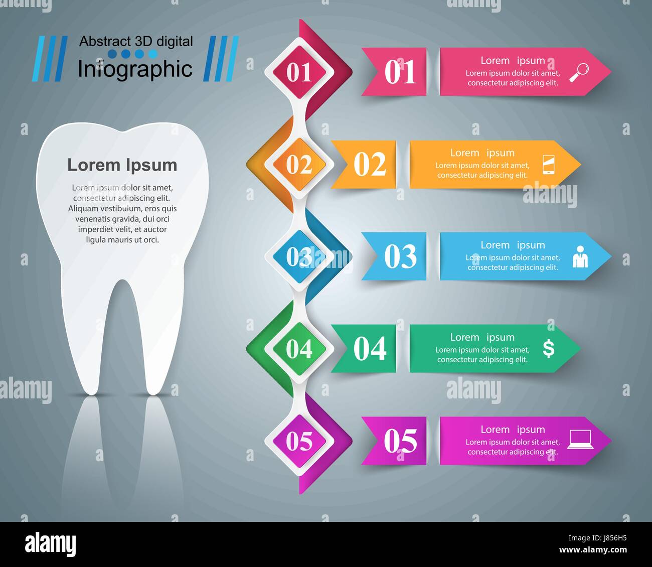 Business Infographics. Tooth icon Stock Vector Image & Art - Alamy