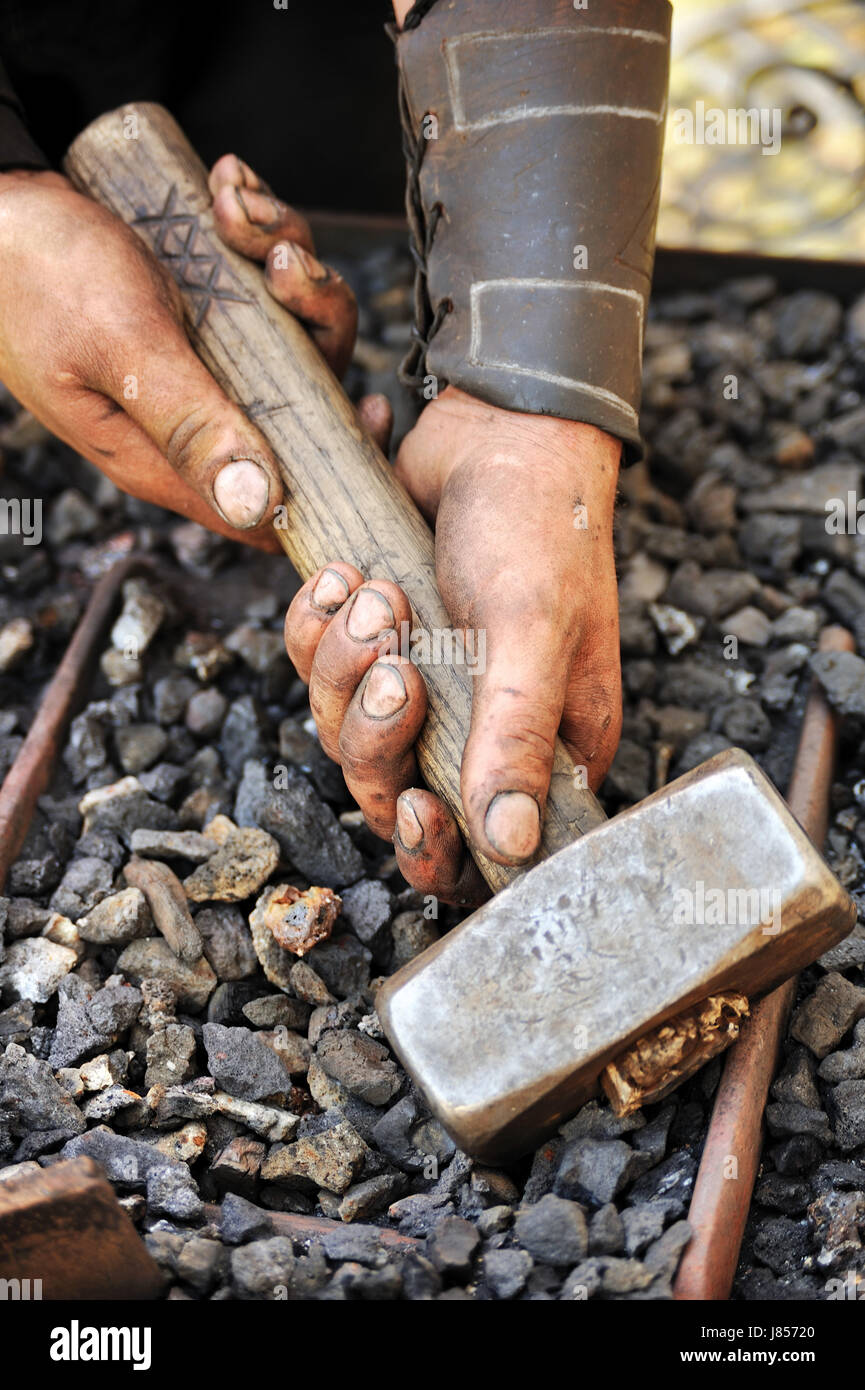 hand hands detail work factory smith hammer blacksmith working gavel ...