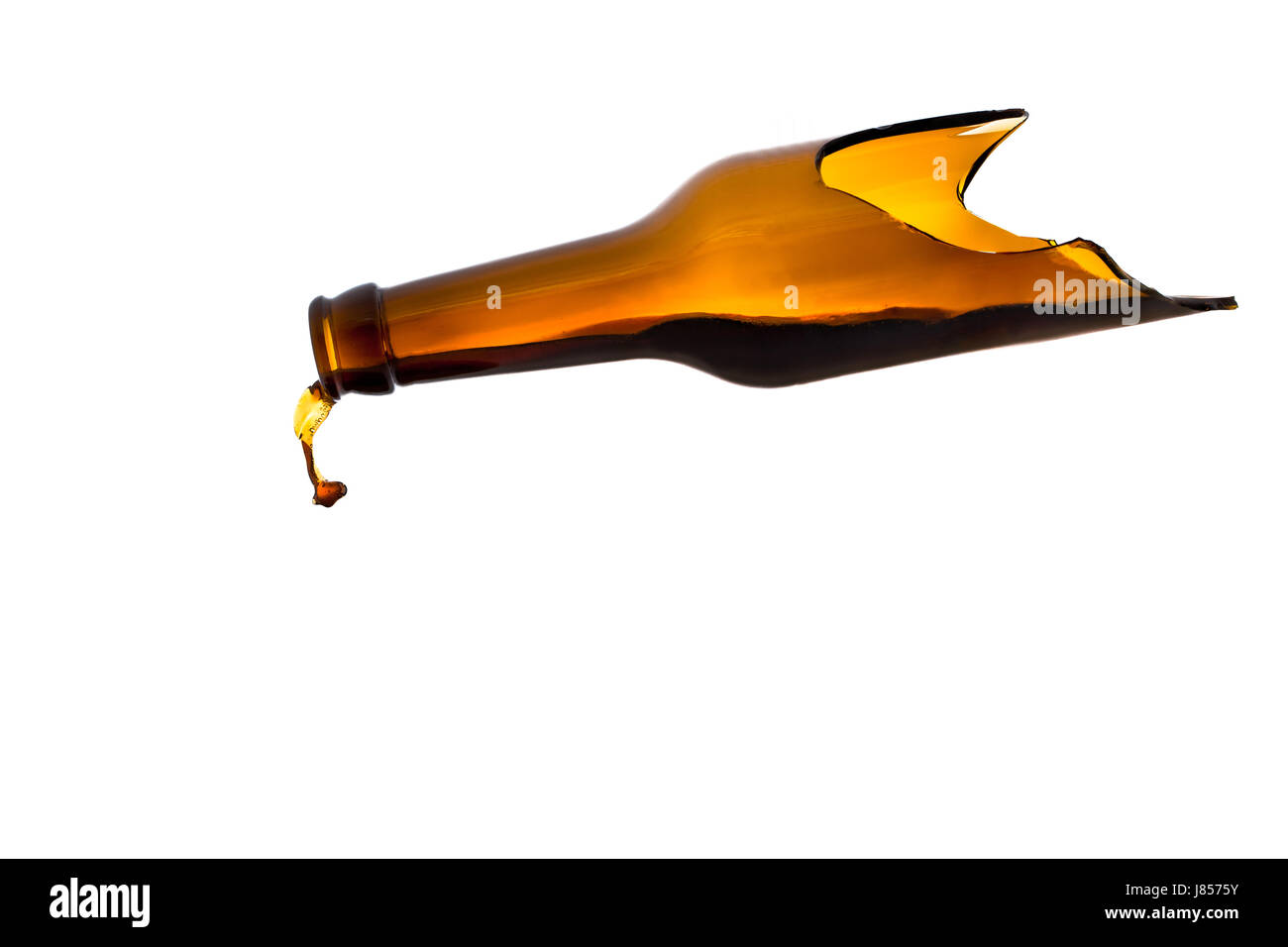 Broken beer bottle Cut Out Stock Images & Pictures - Alamy
