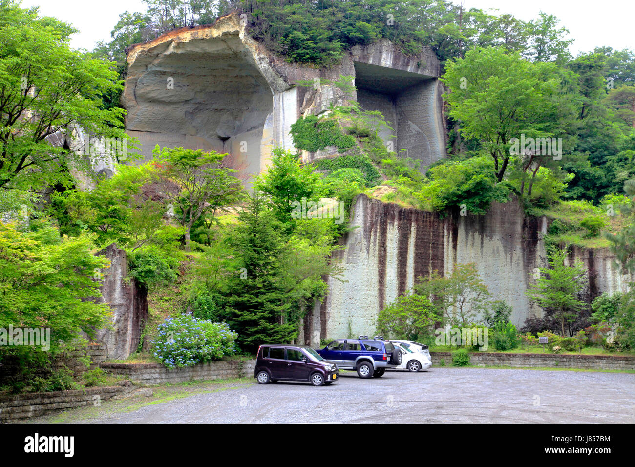 Oya Stone Mining Cliff Cavern at Oya-machi Utsunomiya Tochigi Japan ...