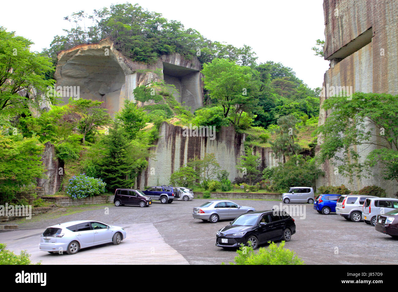 Oya Stone Mining Cliff Cavern at Oya-machi Utsunomiya Tochigi Japan ...