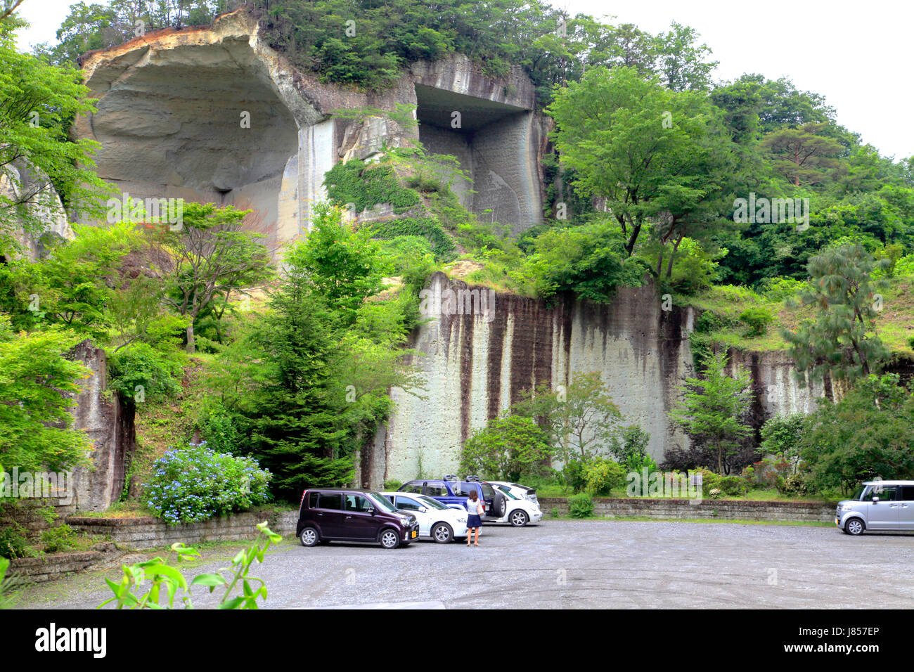 Oya Stone Mining Cliff Cavern at Oya-machi Utsunomiya Tochigi Japan ...