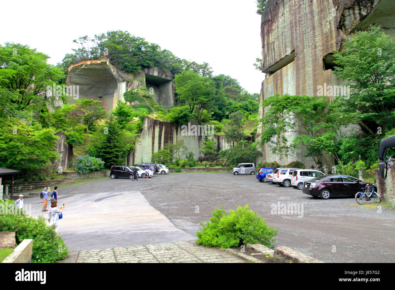 Oya Stone Mining Cliff Cavern at Oya-machi Utsunomiya Tochigi Japan ...