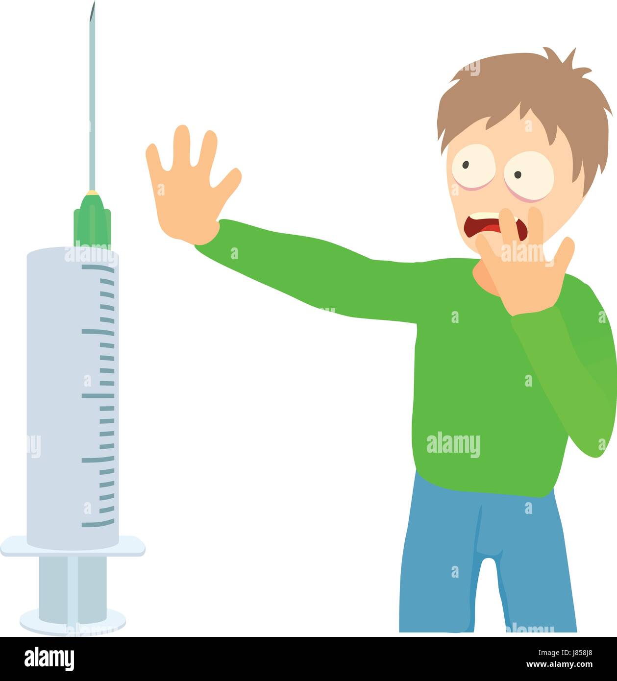 Trypanophobia concept, cartoon illustration Stock Vector Image & Art ...