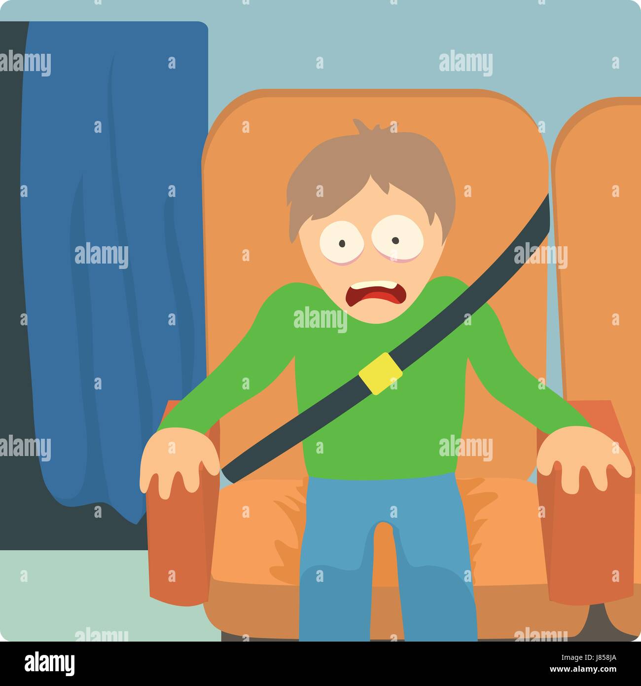 Aerophobia concept, cartoon illustration Stock Vector Image & Art - Alamy