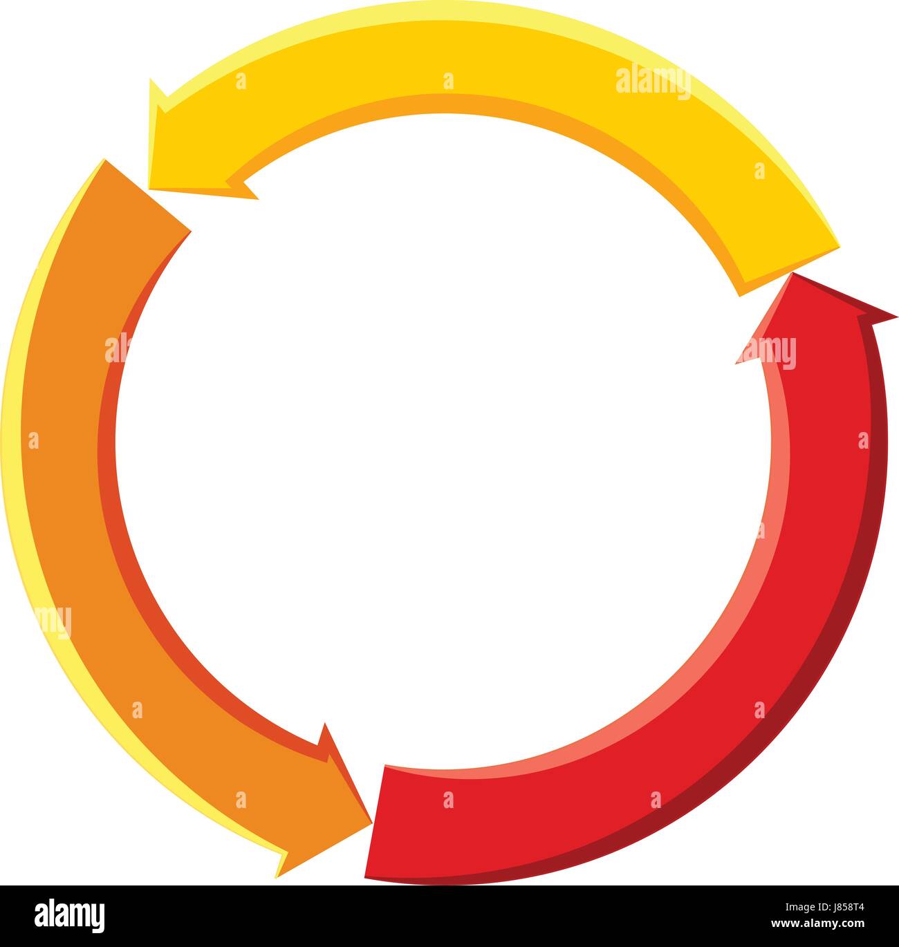 Colorful cycle circle diagram icon, cartoon style Stock Vector Image ...