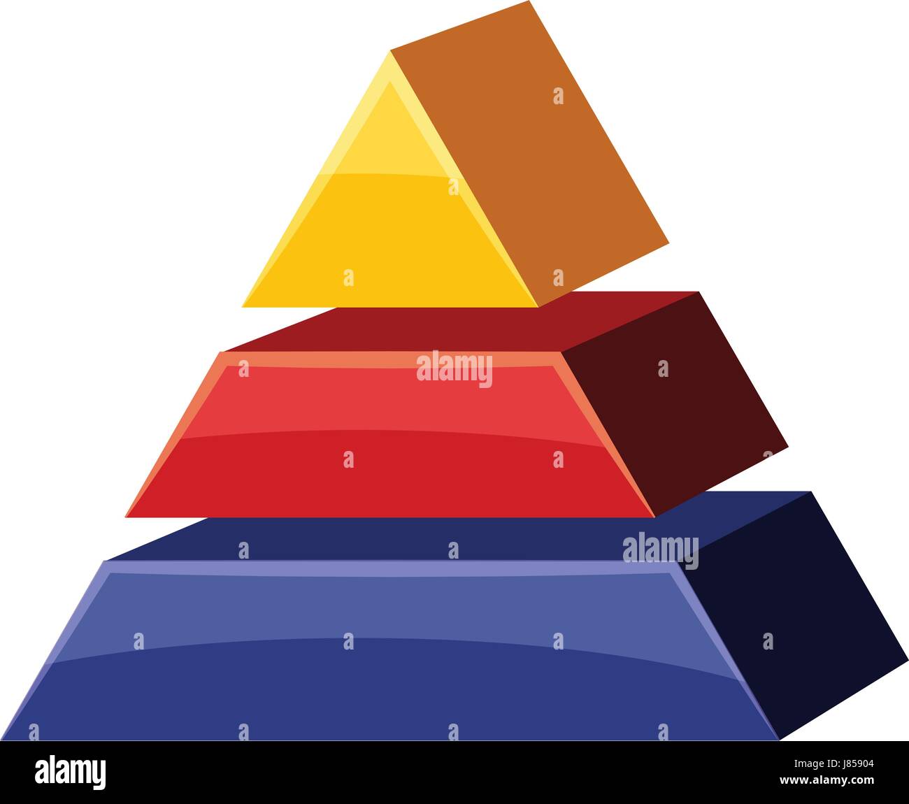 Colorful triangle divided icon, cartoon style Stock Vector Image & Art ...