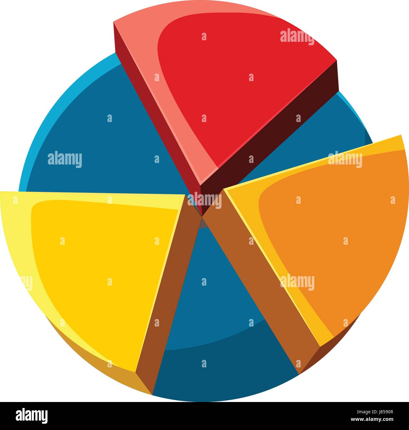 Colorful pie chart icon, cartoon style Stock Vector Image & Art - Alamy