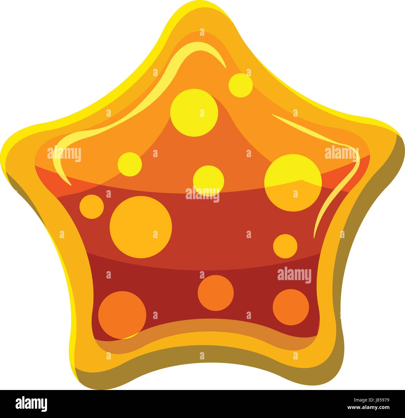 Orange star shaped candy icon, cartoon style Stock Vector Image & Art ...
