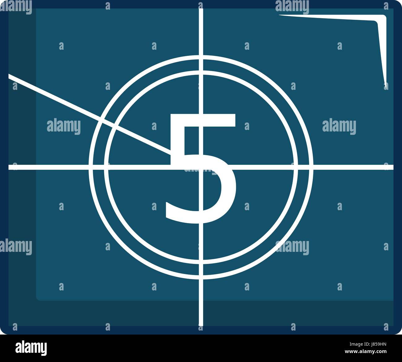 Countdown to the beginning of the movie icon Stock Vector Image & Art ...