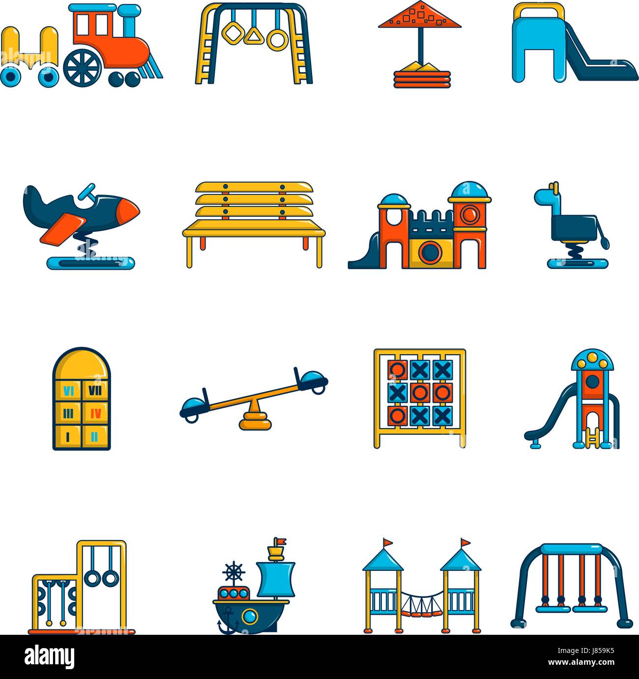 Playground equipment icons set, cartoon style Stock Vector Image & Art ... Playground equipment icons set, cartoon style Stock Vector Image & Art ...
