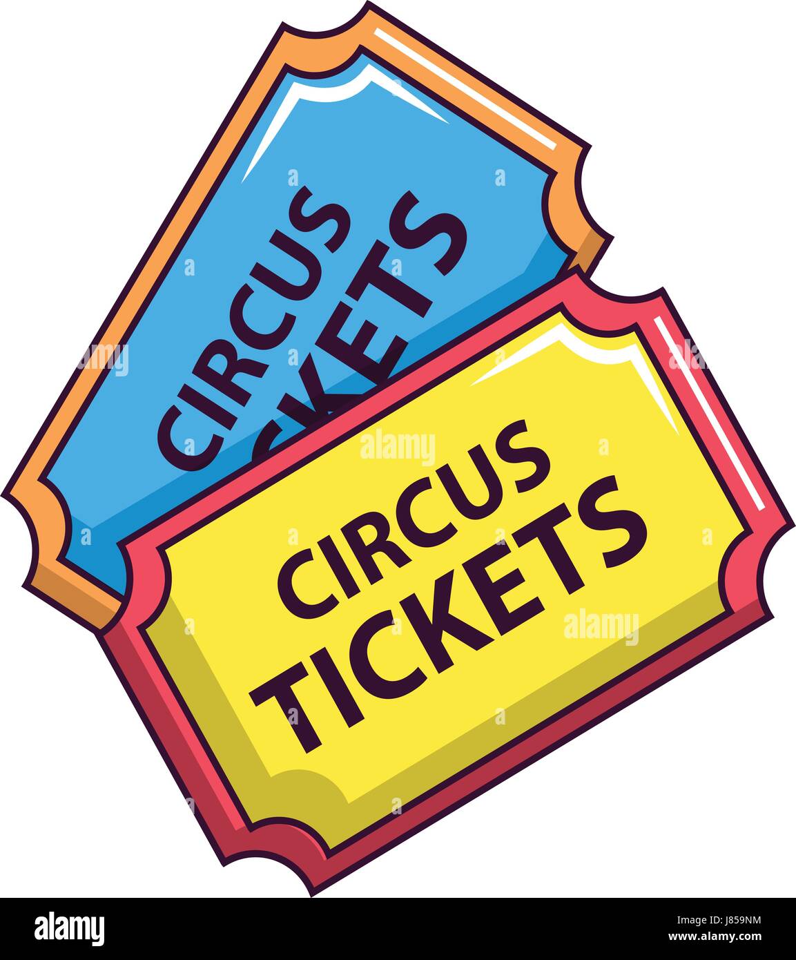 Circus tickets icon, cartoon style Stock Vector Image & Art - Alamy