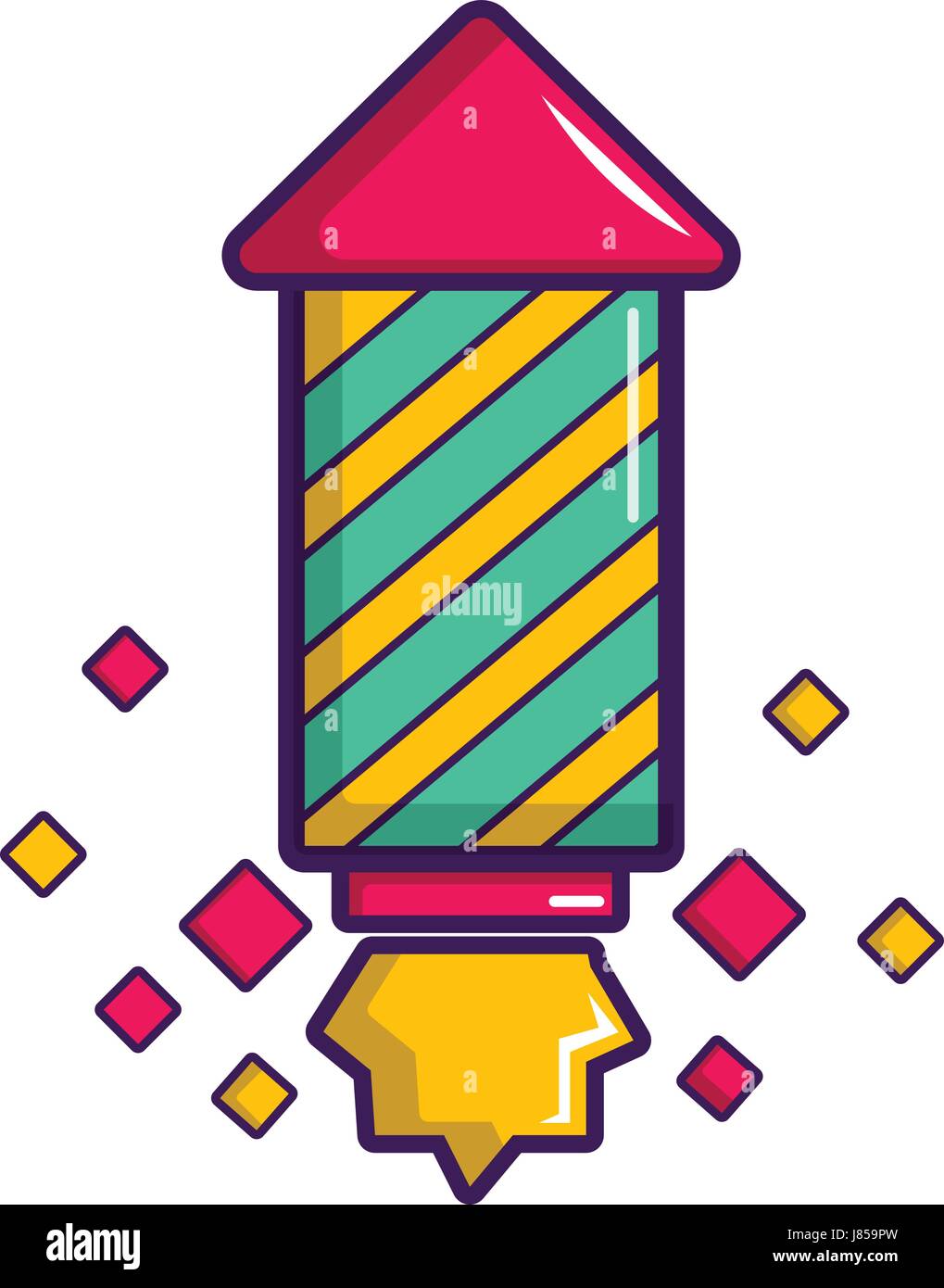 Party popper icon, cartoon style Stock Vector Image & Art - Alamy