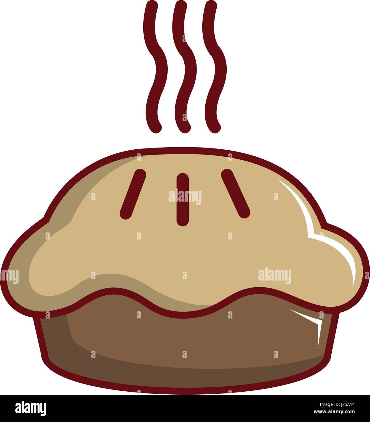 Hot cooked pie icon, cartoon style Stock Vector Image & Art - Alamy