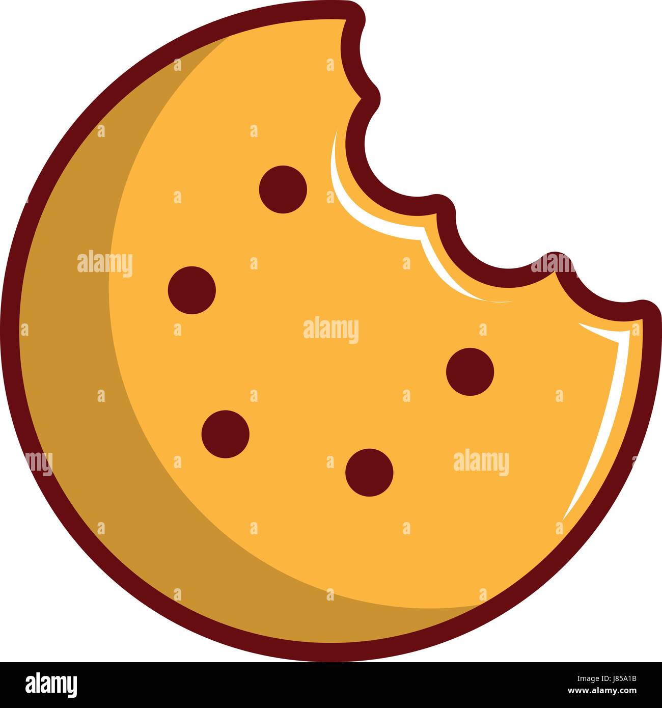 Bitten round cookie icon, cartoon style Stock Vector Image & Art - Alamy