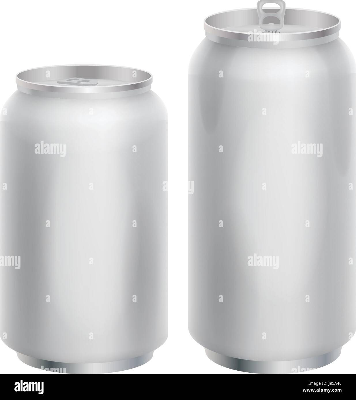 Two blank aluminum cans mockup, realistic style Stock Vector Image ...