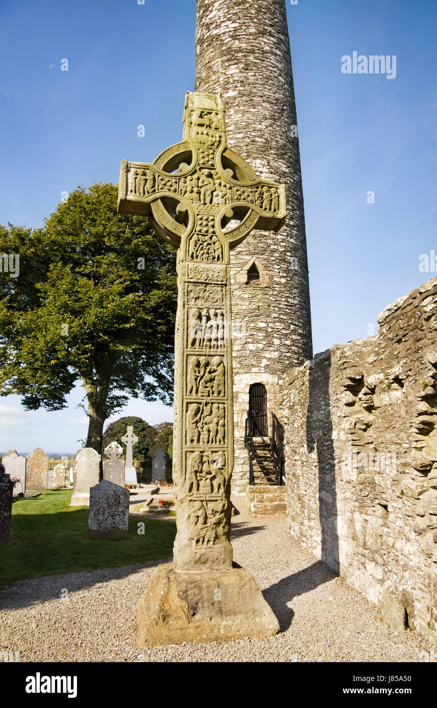 tower cross ireland high celtic tall tower religious cross ruins ...