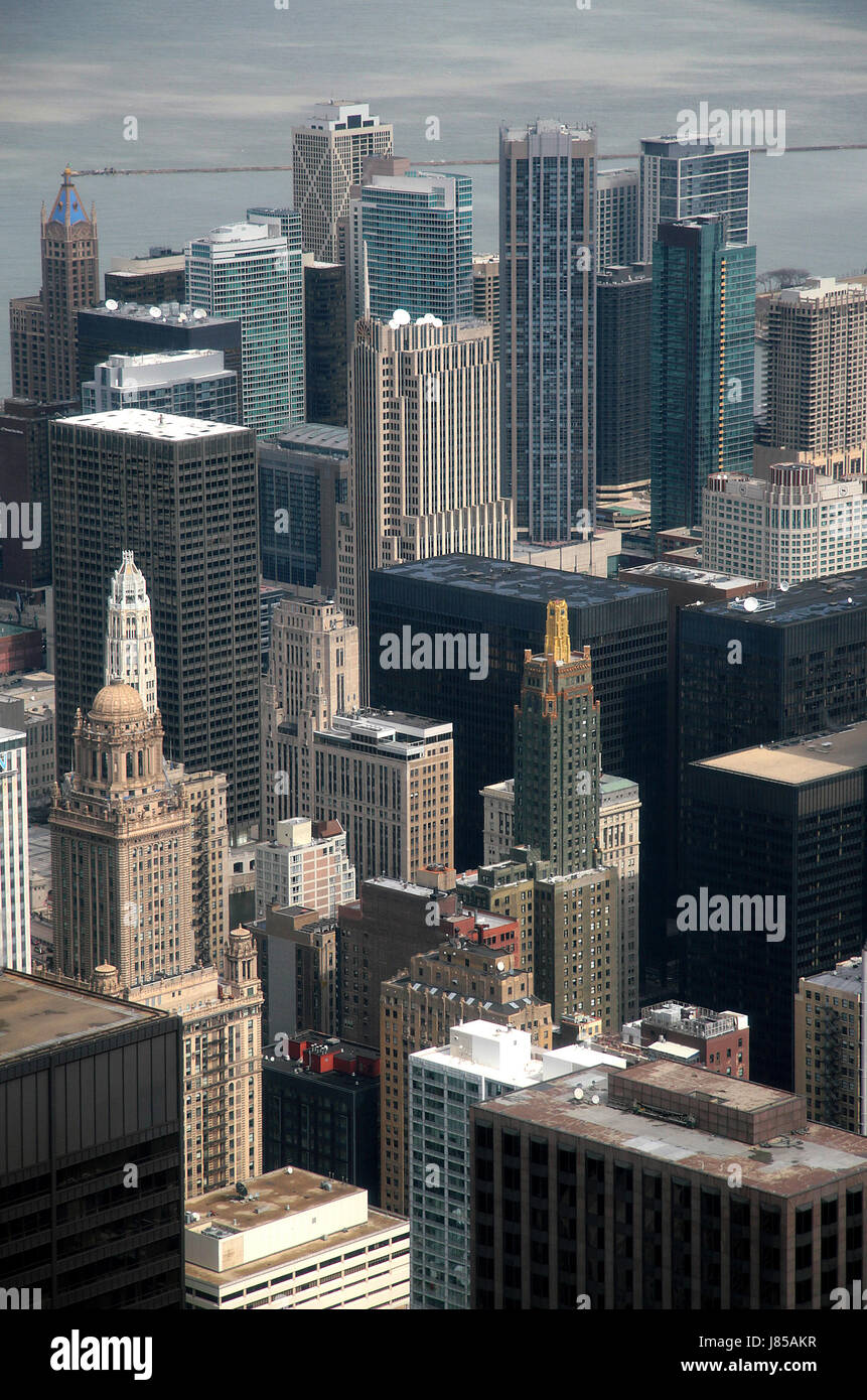 skycraper towers storefronts topview city view window porthole dormer ...