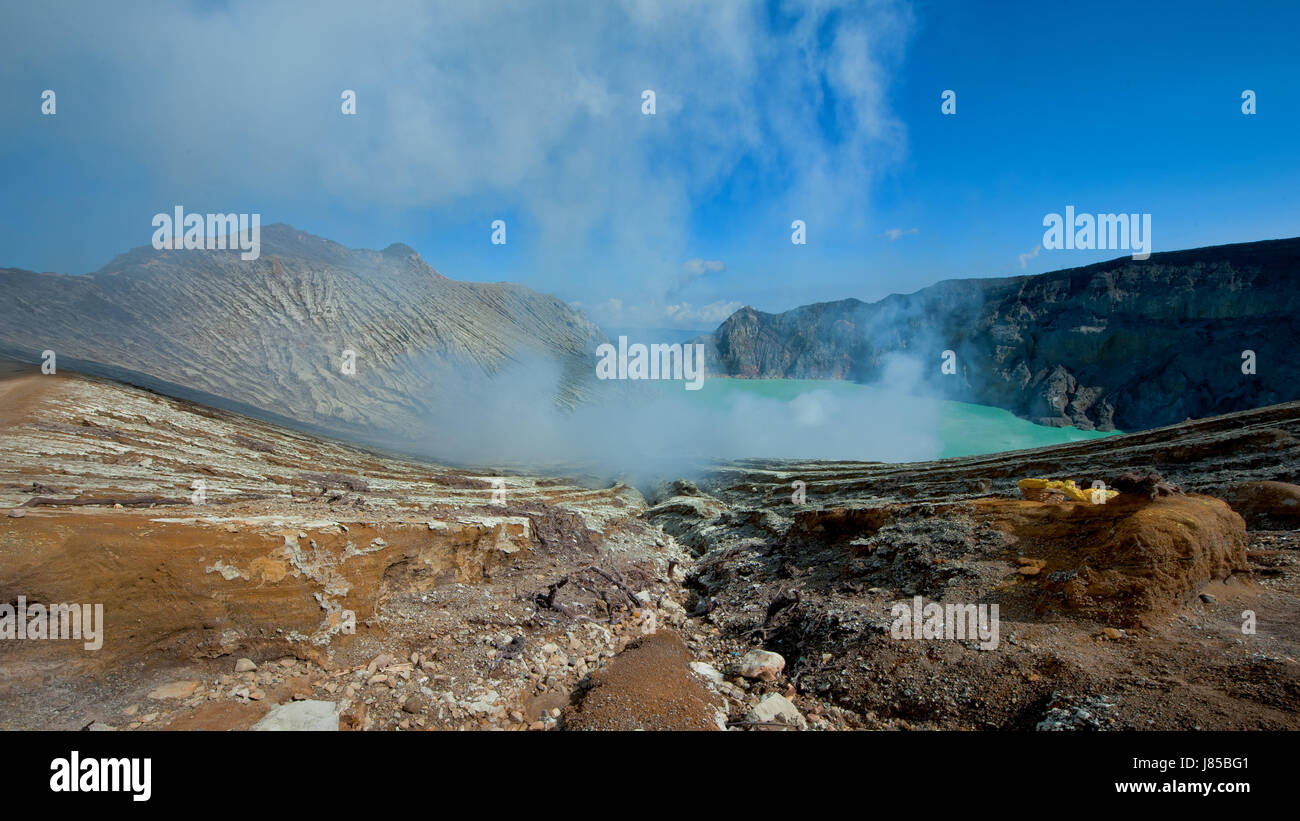 indonesia active vulcan volcano indonesia steam active crater volcanism ...