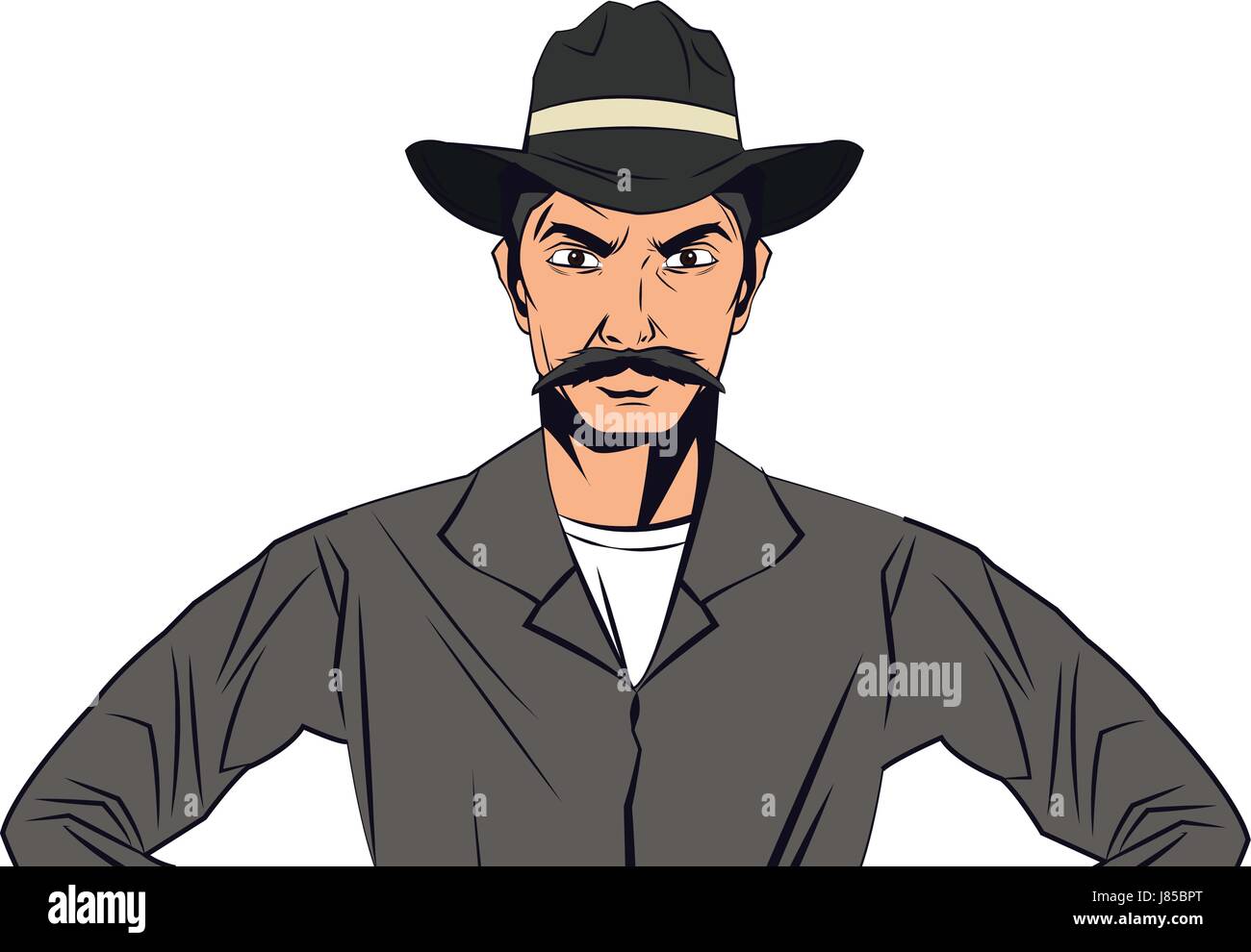 cowboy man cartoon character, modern western cattle hurdlers in ...